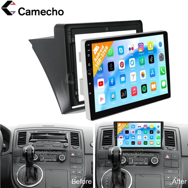 FÜR VW T5 Multivan Autoradio Navigation GPS Bluetooth Navi Android 13 1 ...