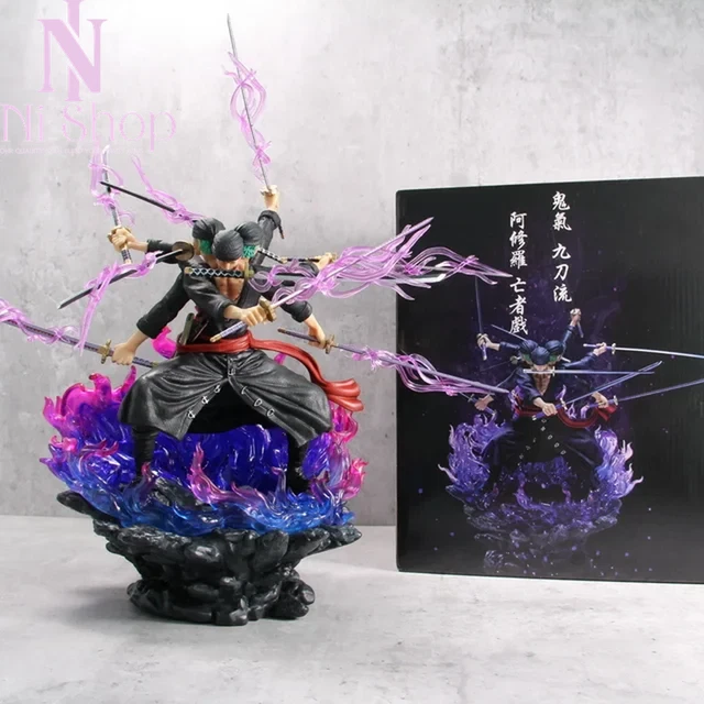 RORONOA ZORO ACTION Figure Demon Asura 9 Sword Style 40Cm One Piece ...