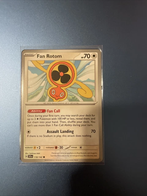 POKEMON STELLAR CROWN: Fan Rotom 118/142 (Common) Tracked $1.50 ...