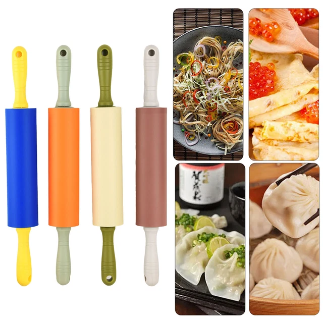 BAKING ROLLER FOOD Grade Baking Plastic Handle Silicone Rolling Pin ...