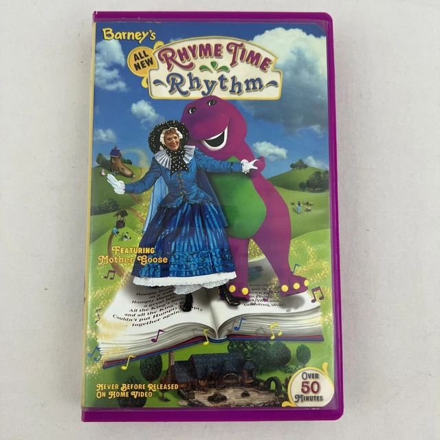 BARNEYS RHYME TIME Rhythm VHS White Tape Sing A Long Mother 35 Goose ...