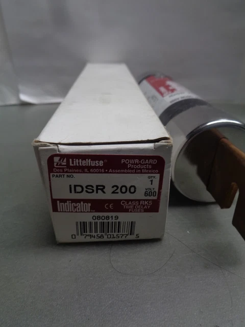 NEW LITTELFUSE IDSR 200 Amp Fuse Indicator FRS-R-200 600V NIB $74.99 ...