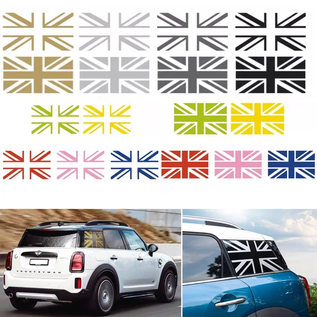 FOR MINI COOPER all model~ Union Jack Rear Side Window Sunscreen ...
