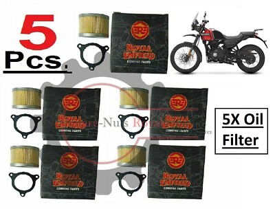 ROYAL ENFIELD &HIMALAYAN 411cc" "Oil Filter" Kit Pack Of 5 Pcs £19.18 ...