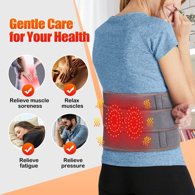 ELECTRIC HEATING VIBRATION Waist Massager Back Waist Belt Pain Relief ...