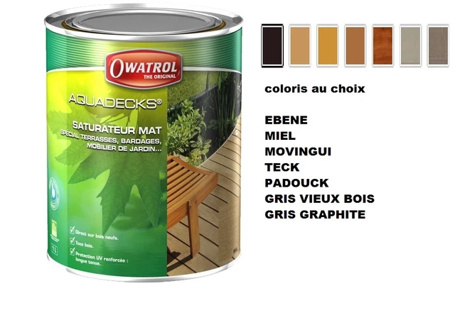 SATURATOR WOODEN MATTE Phase Aqueous 1L Aquadecks Owatrol Durieu Colour ...
