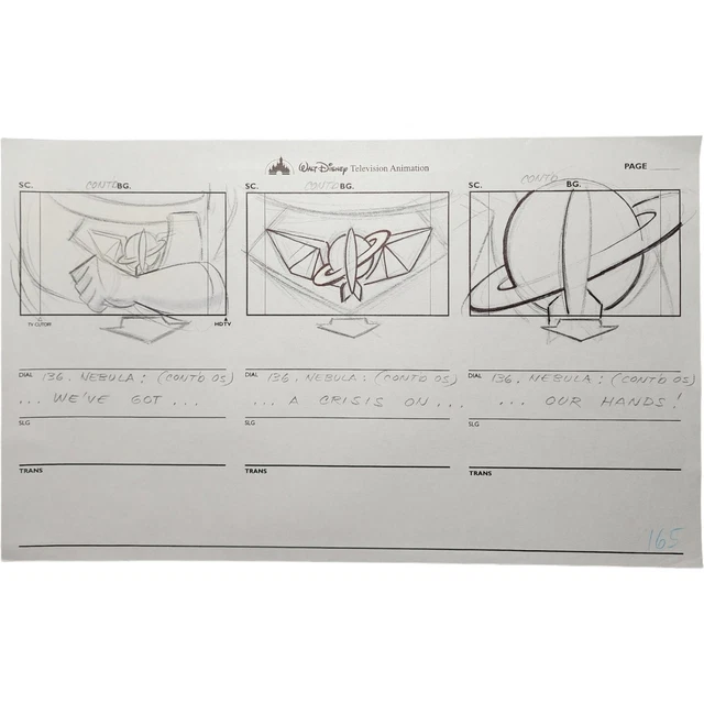 BUZZ LIGHTYEAR OF Star Command LOGO Disney Animation Storyboard Sketch ...