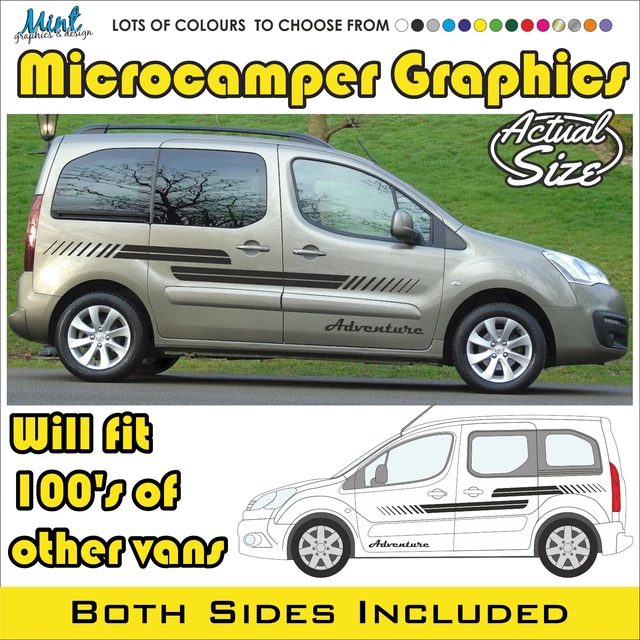PEUGEOT PARTNER MICROCAMPER Motorhome Camper Decals Stickers Vinyl ...