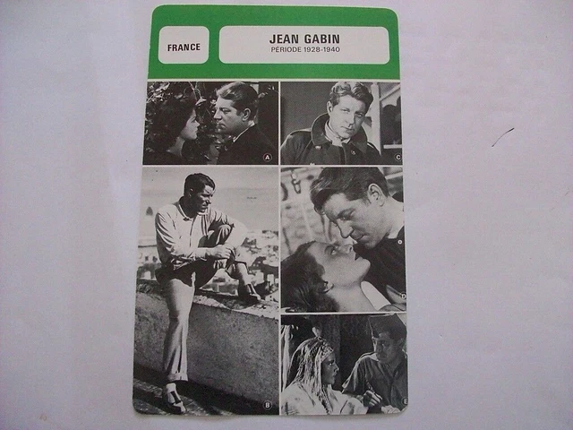 CARTE FICHE CINEMA Jean Gabin Periode 1928 1940 EUR 2,50 - PicClick FR
