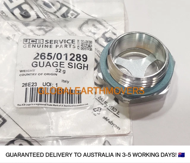 JCB MINI DIGGER PARTS- GENUINE JCB HYDRAULIC TANK SIGHT GAUGE (PART ...