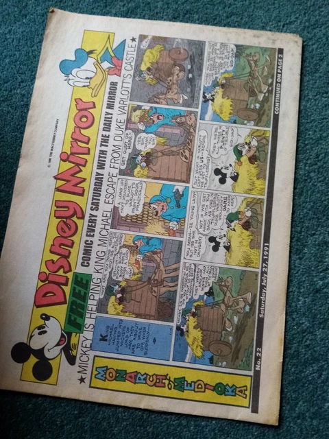 DISNEY MIRROR MICKEY MOUSE COMIC folded Issue no 22 July 27th 1991 EUR 4,83 - PicClick IT