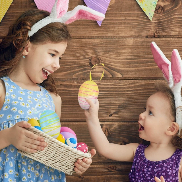 PCS ADORABLE EASTER Eggs Decorative DIY Art Crafts Classic Easter ...