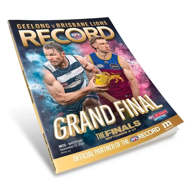 2025 AFL RECORD Grand Final Match Day Edition ( Geelong vs Brisbane ...