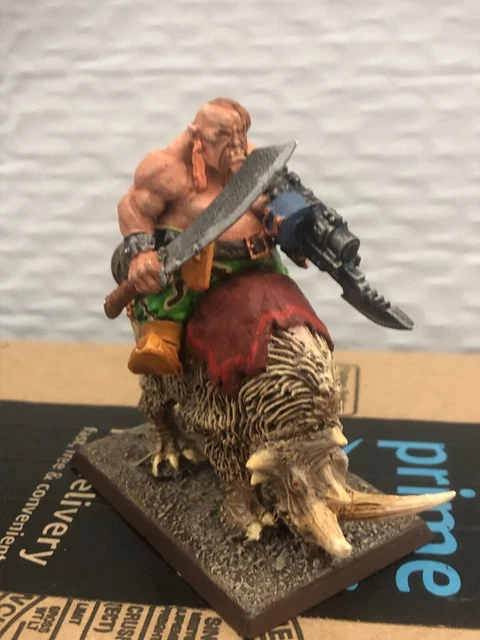 WARHAMMER OGRE RHINOX Rider Ogryn Ogor Mournfang métal bien peint OOP B ...
