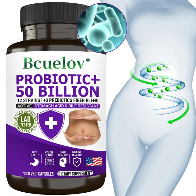 50 BILLION CFU Probiotics - Support Intestinal Health And Enhance ...