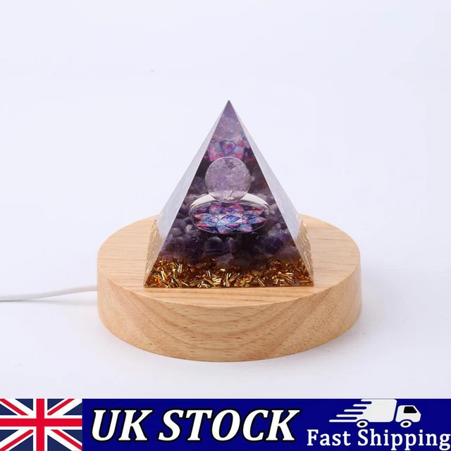 WOODEN LIGHT DISPLAY Stand Lamp Holder Base for Art Crystal Energy ...