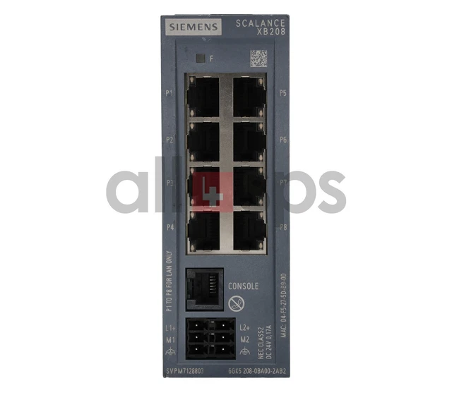 SCALANCE XB208 INDUSTRIAL Ethernet Switch - 6Gk5208-0Ba00-2Ab2 (Used ...