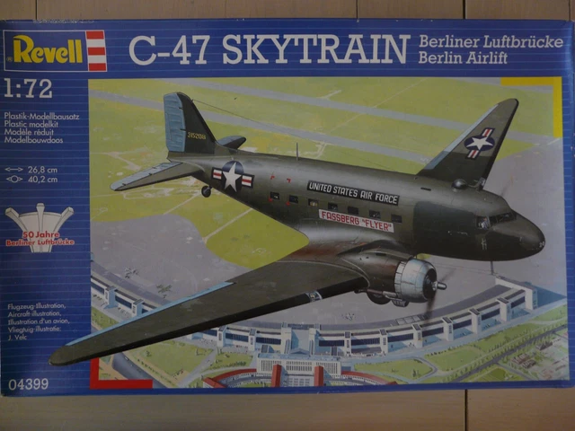 MAQUETTE AIRCRAFT 1/72 REVELL ref 04399 C-47 skytrain Berlin airlift ...