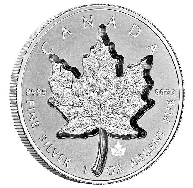 2021 SUPER INCUSE 1 oz Silver Maple Leaf Coin, SML, CANADA, 25 ...