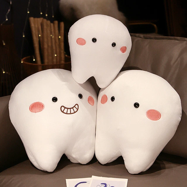 25/35CM *TOOTH PLUSH Toys White Teeth Soft Stuffed Pillow Cushion Gift ...