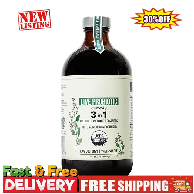 LIVE PROBIOTIC PREBIOTIC & Postbiotic Organic Live Culture 10 Probiotic ...