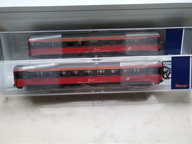 ROCO 54240 ÖBB EC/IC 1.Klasse in OVP und NEU 1:100 Epoche V Spur H0 2er ...