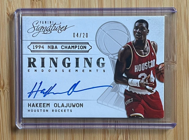 2013-14 PANINI SIGNATURES sonnerie endossements Hakeem Olajuwon Auto 4/ ...