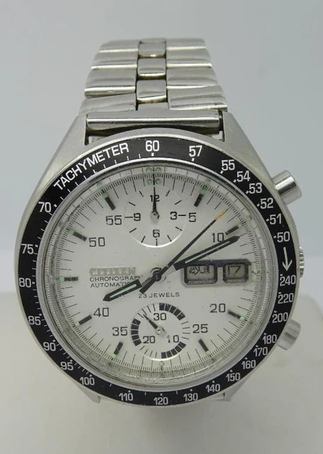 RARE VINTAGE CITIZEN Speedy Chronograph Auto Watch, 67-9313 Cal. 8110 ...
