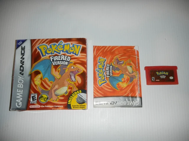AUTHENTIC! POKEMON FIRERED - COMPLETE WORN - NINTENDO Gameboy Advance ...