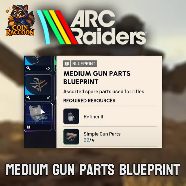 ARC RAIDERS 💫 MEDIUM GUN PARTS BLUEPRINT 💫 Schnell und Sicher 💫 24/7💫 ...