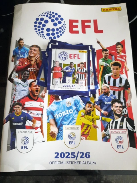 PANINI EFL 2025/26 sticker book with 6 packs stickers new £15.00 ...