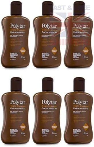 POLYTAR SCALP COAL Tar Shampoo 150ml - Pack of 6 Excellent £63.27 ...