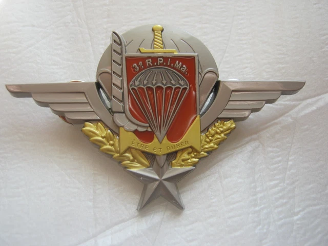 BREVET PARACHUTISTE TROUPES DE MARINE DU 3° RPIMa (TRANSLUCIDE) EUR 22 ...