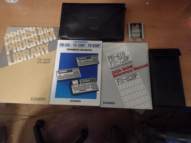 VINTAGE CASIO FX-720P Pocket Computer with cassette storage interface ...