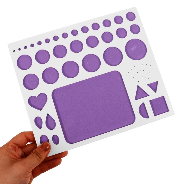 QUILLING PAPER SLOTTED Tools Grid Guide Board Mould Crimper Cork Backed ...