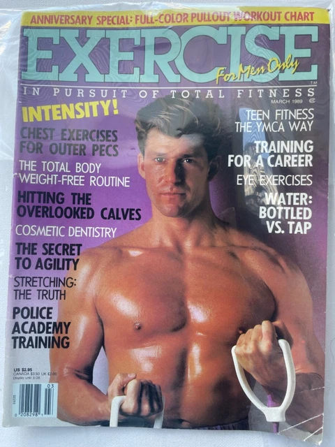 EXERCISE FOR MEN Only Fitness Magazine March 1989 Anniversary Issue ...