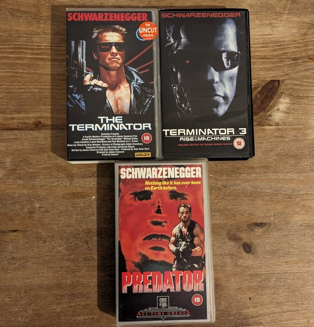 SCHWARZENEGGER VHS BUNDLE x3 | The Terminator | Predator | Terminator 3 ...