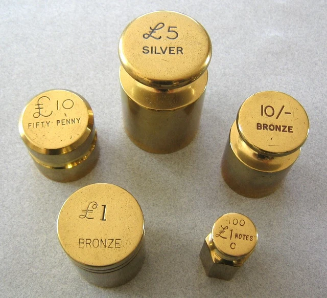 RARE LOT DE 5 poids de banque anglais en parfait état EUR 130,00 ...