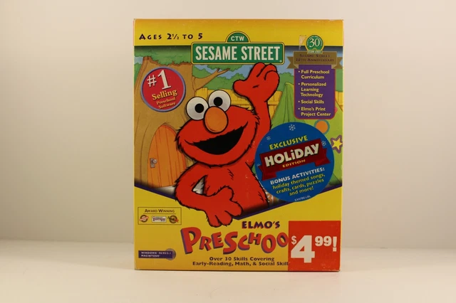 ELMO'S PRESCHOOL SESAME Street PC CD-ROM apprentissage éducatif enfants ...