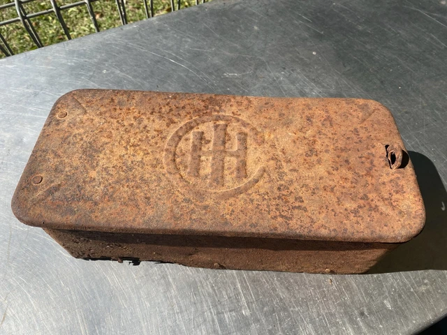VINTAGE INTERNATIONAL HARVESTER Tractor Implement Tool Box IHC Wood ...