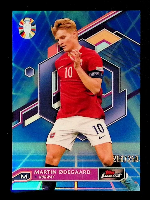 2023 TOPPS FINEST Road to Euro Martin Odegaard Blue Aqua Vaporwave/250 ...