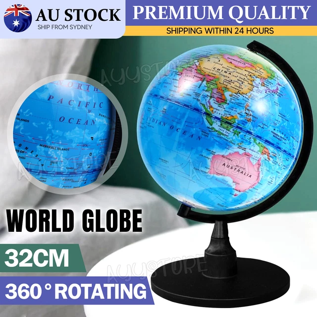 32CM INFLATABLE WORLD Globe Earth Teaching Geography Map Beach Ball ...