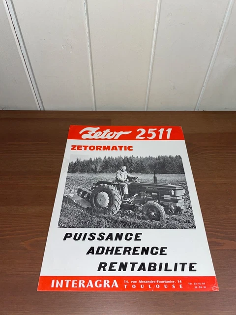 BROCHURE PROSPEKT PROSPECTUS TRACTEUR ZETOR 2511 tractor-traktor-ursus-universal EUR 20,26 ...