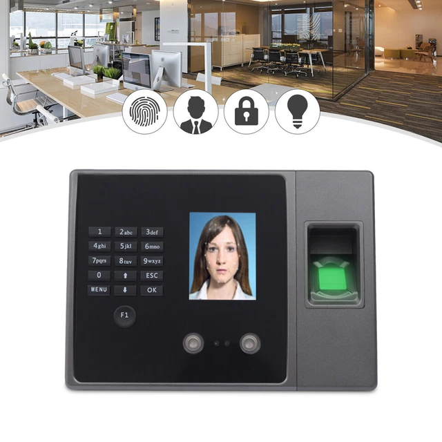 EMPLOYEES TIME CLOCK Punch Face ID Safe Biometric Fingerprint ...
