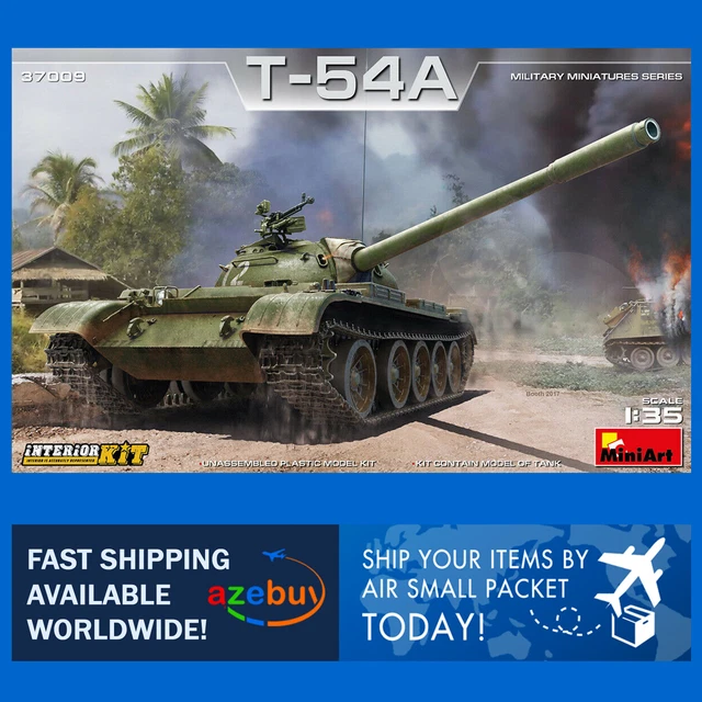 SOVIET MEDIUM TANK T-54A with Interior Scale Plastic Model Kit 1/35 ...