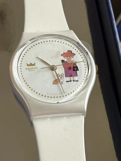 OROLOGIO SWATCH QUEEN Elizabeth How Majestic Platino Jubilee Edizione ...