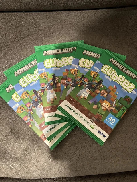 NEW MINECRAFT CUBEEZ 2025 Woolworths x39 Unopened Packs BULK $23.50 ...