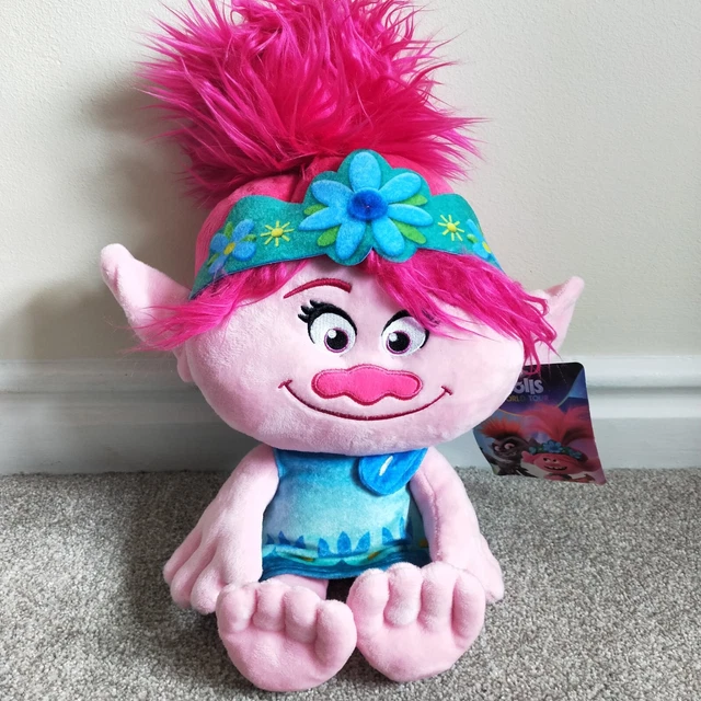 DREAMWORKS POSH PAWS Trolls Princess Poppy Soft Plush Toy 17'' Pink ...