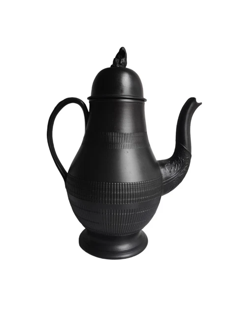 ANTIQUE 18TH C Widow Neale Elijah Mayer & Son Black Basalt Teapot ...