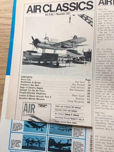 AIR CLASSICS NOV 1971, Satans Angels,The Sea Dart £2.61 - PicClick UK